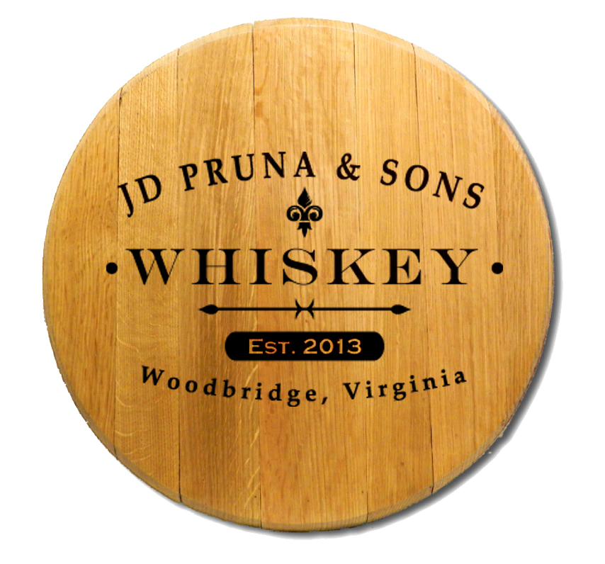 Classic Label Personalized Barrel Head Sign (B424)